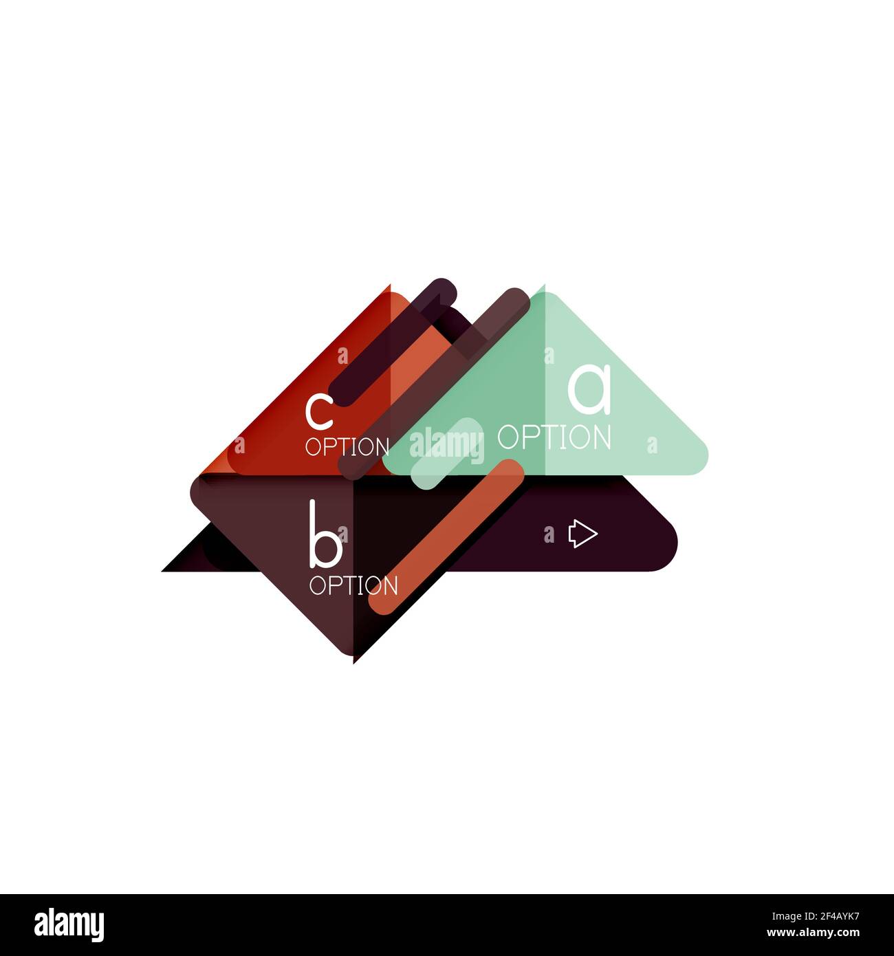 Triangle data visualization design, option infographic layout. Triangle ...