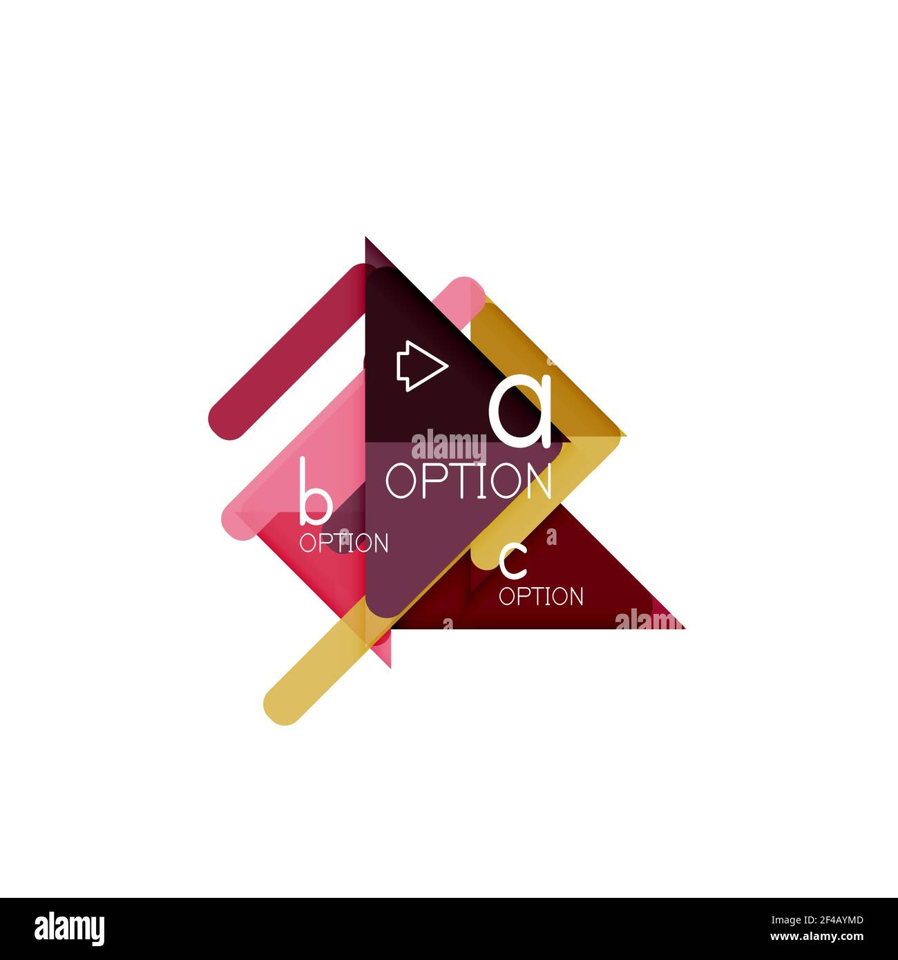 Triangle data visualization design, option infographic layout. Triangle ...