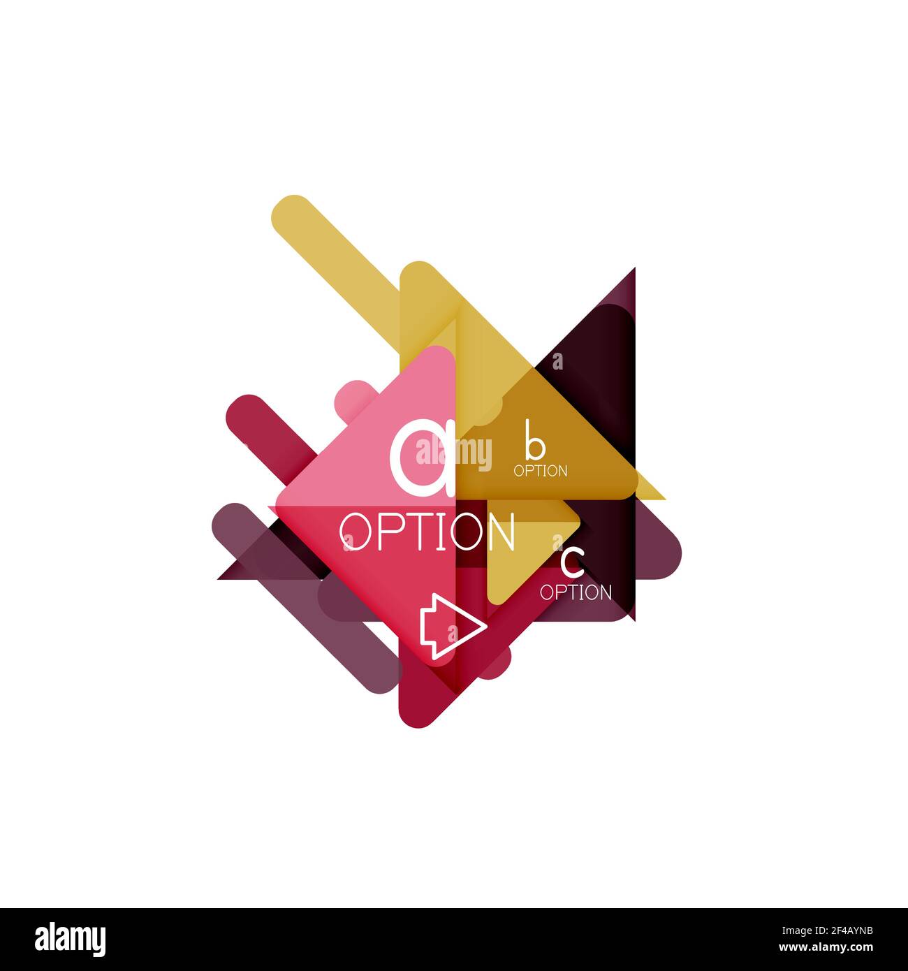 Triangle data visualization design, option infographic layout. Triangle ...