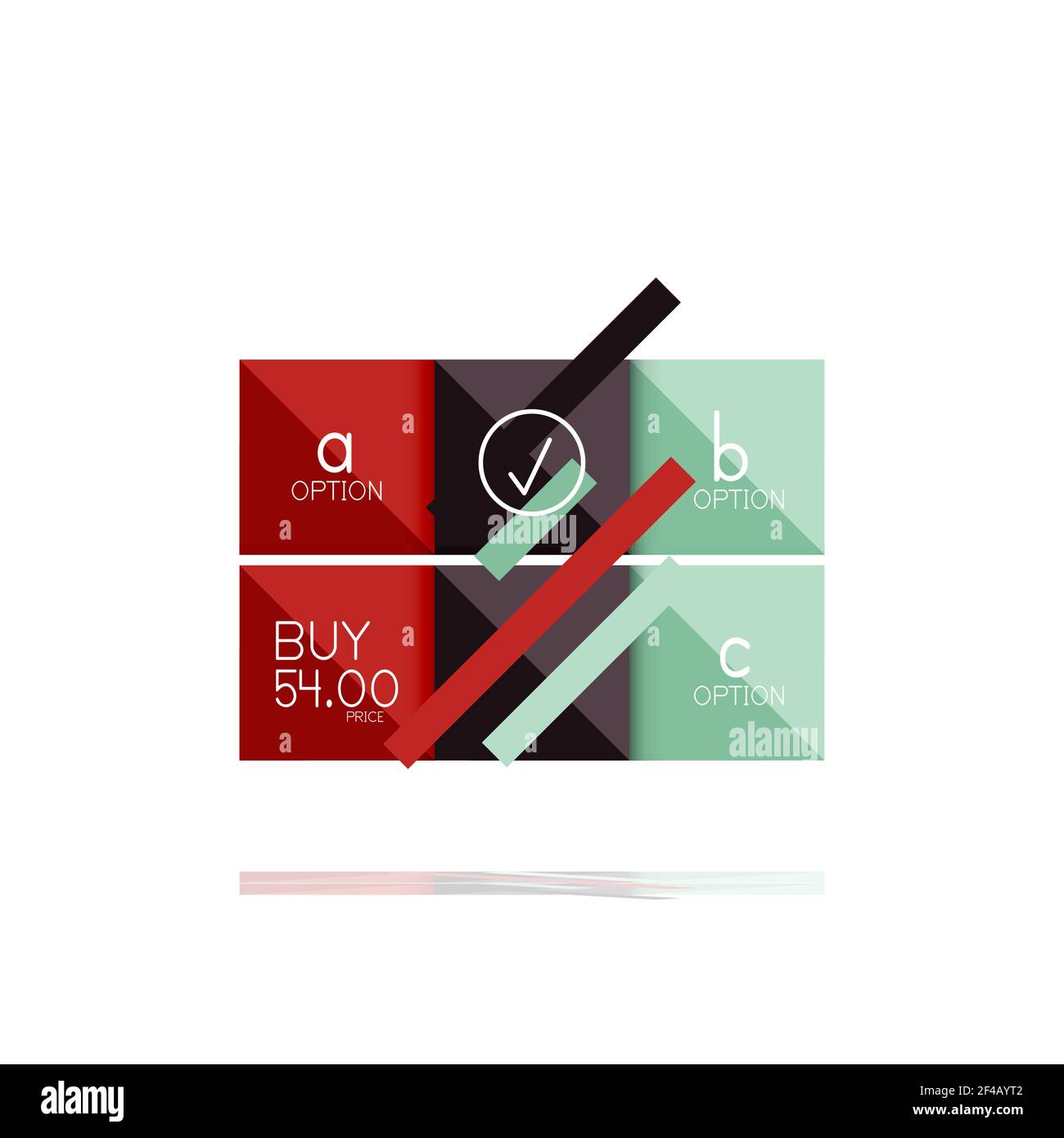 Square option infographic banner. Data and information visualization ...