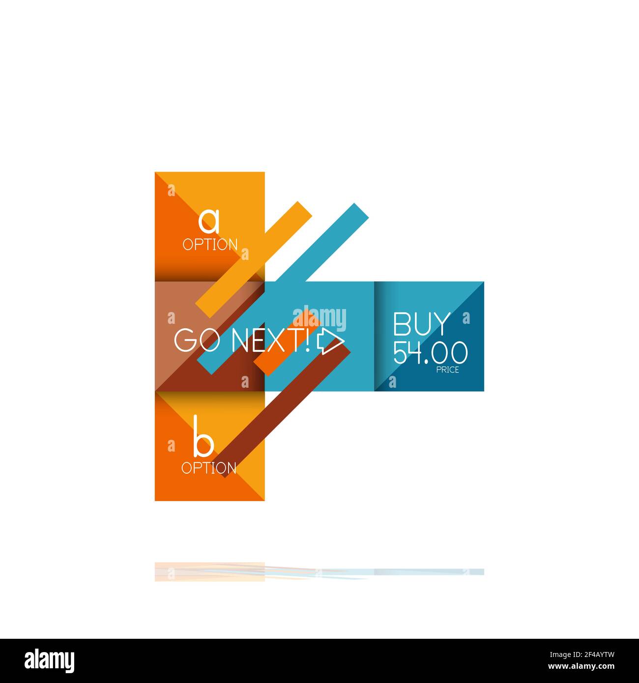 Square option infographic banner. Data and information visualization ...