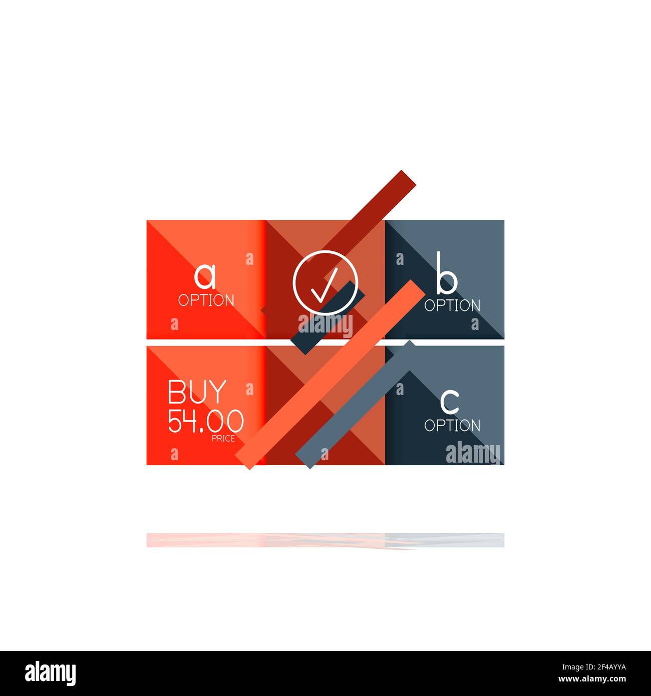 Square option infographic banner. Data and information visualization ...