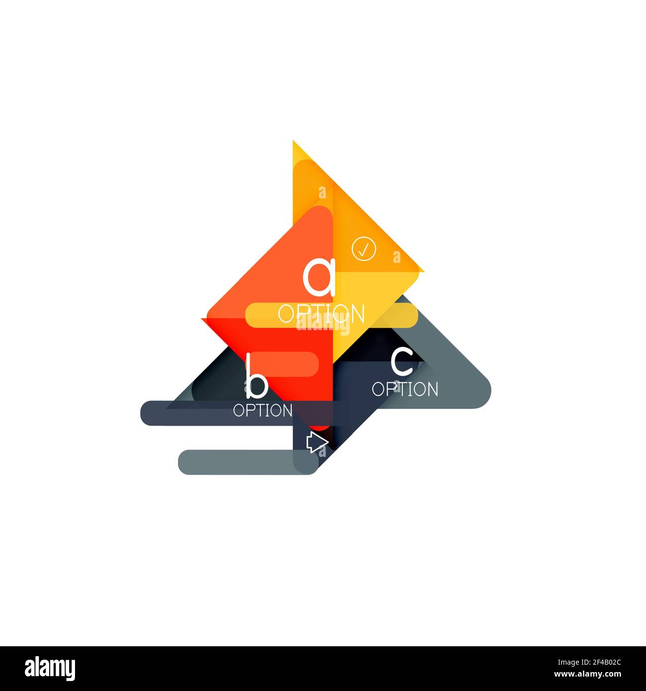 Triangle data visualization design, option infographic layout. Triangle ...