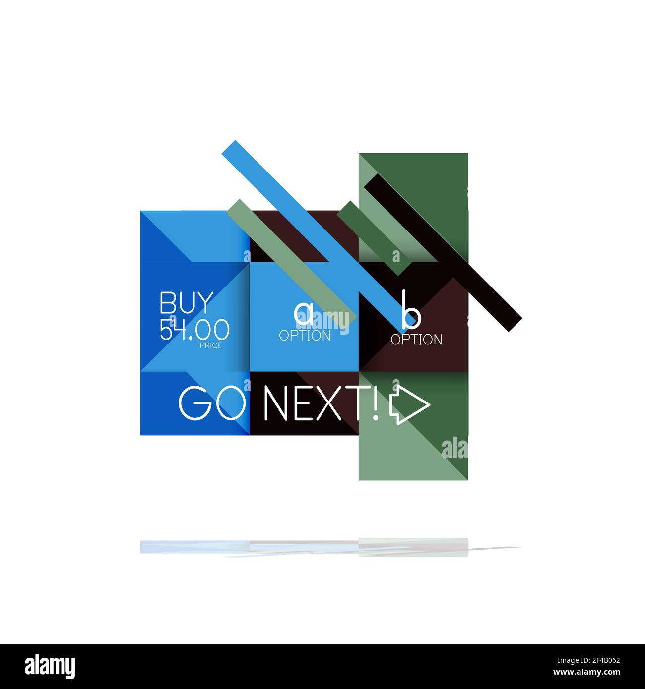 Square option infographic banner. Data and information visualization ...