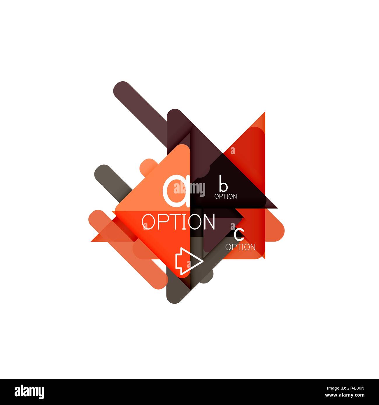 Triangle data visualization design, option infographic layout. Triangle ...