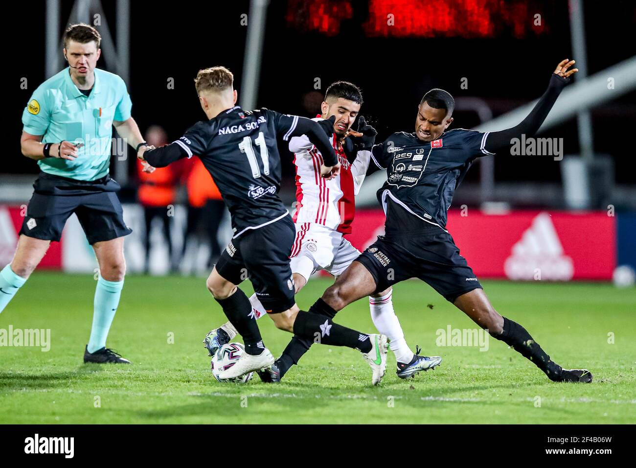 AMSTERDAM, NETHERLANDS - MARCH 19: Sven Blummel of MVV Maastricht, Naci ...