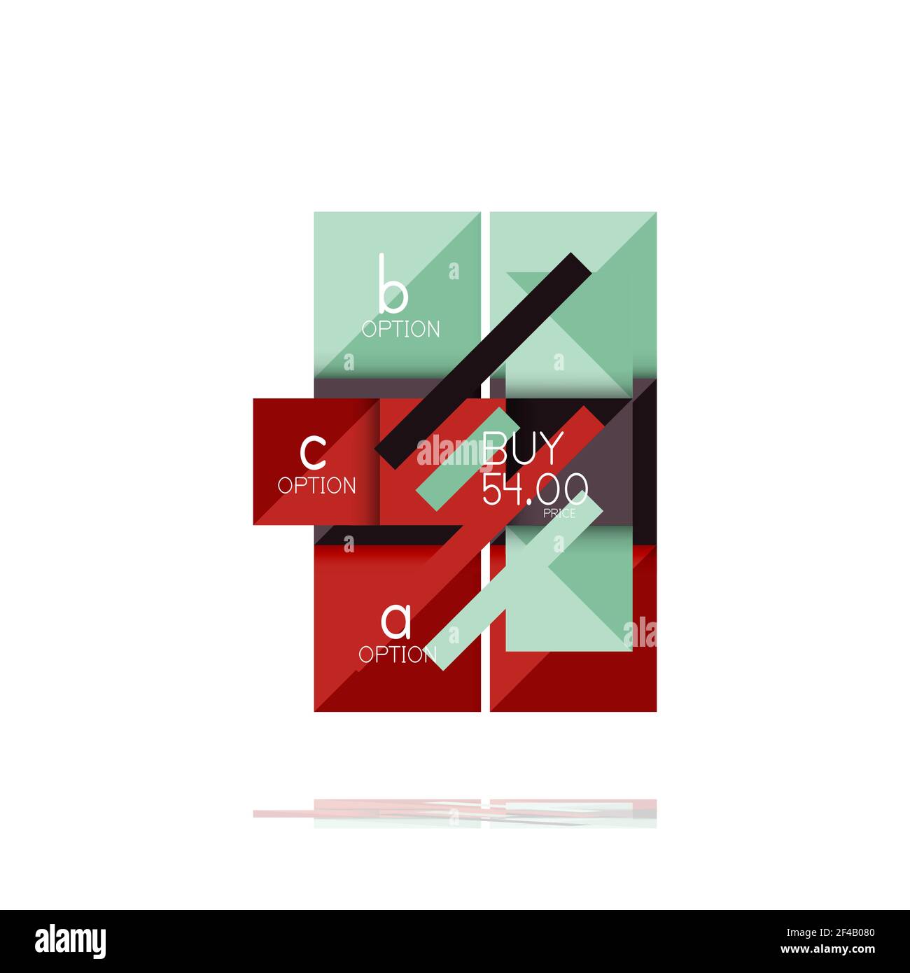 Square option infographic banner. Data and information visualization ...