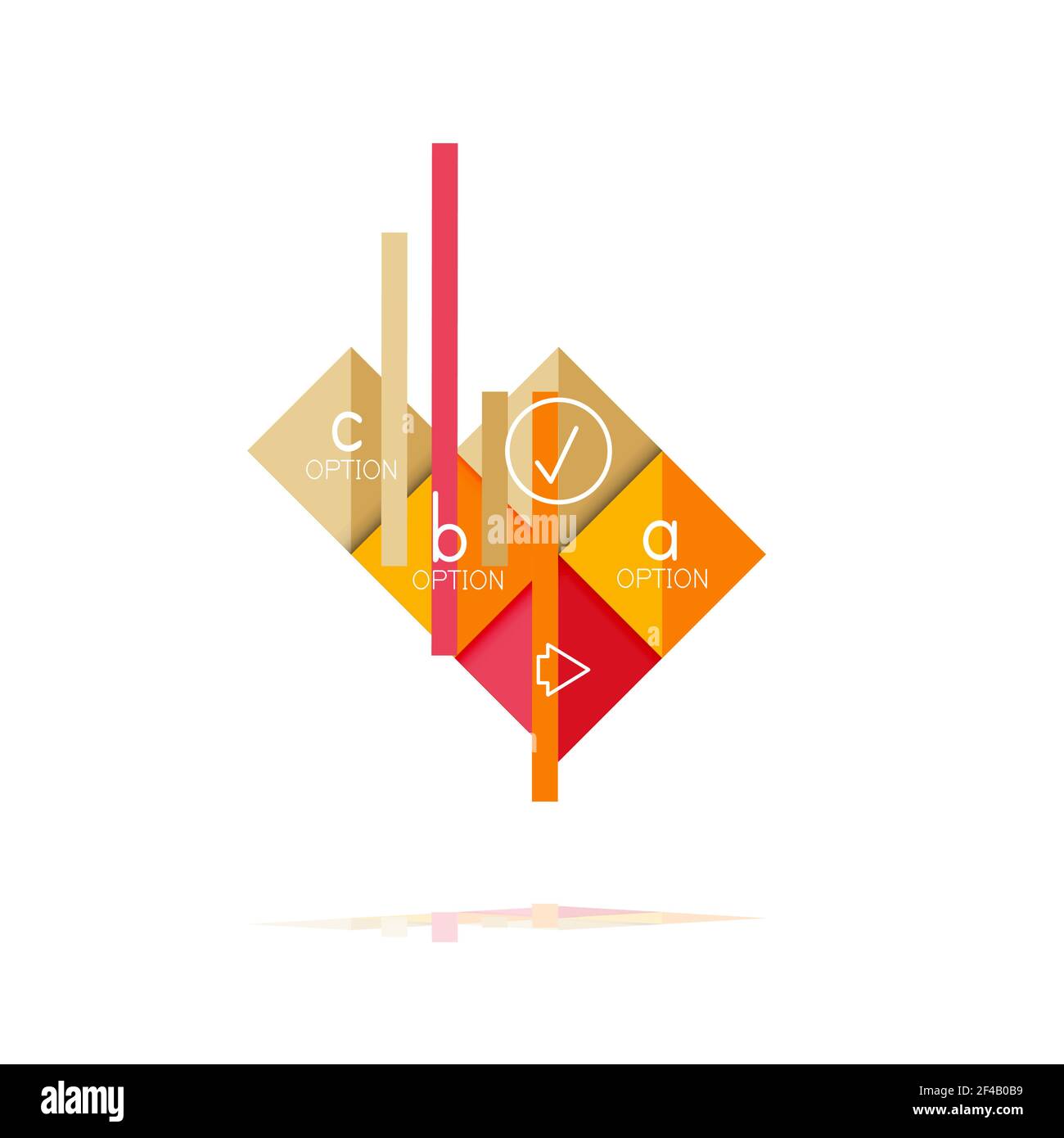 Square option infographic banner. Data and information visualization ...