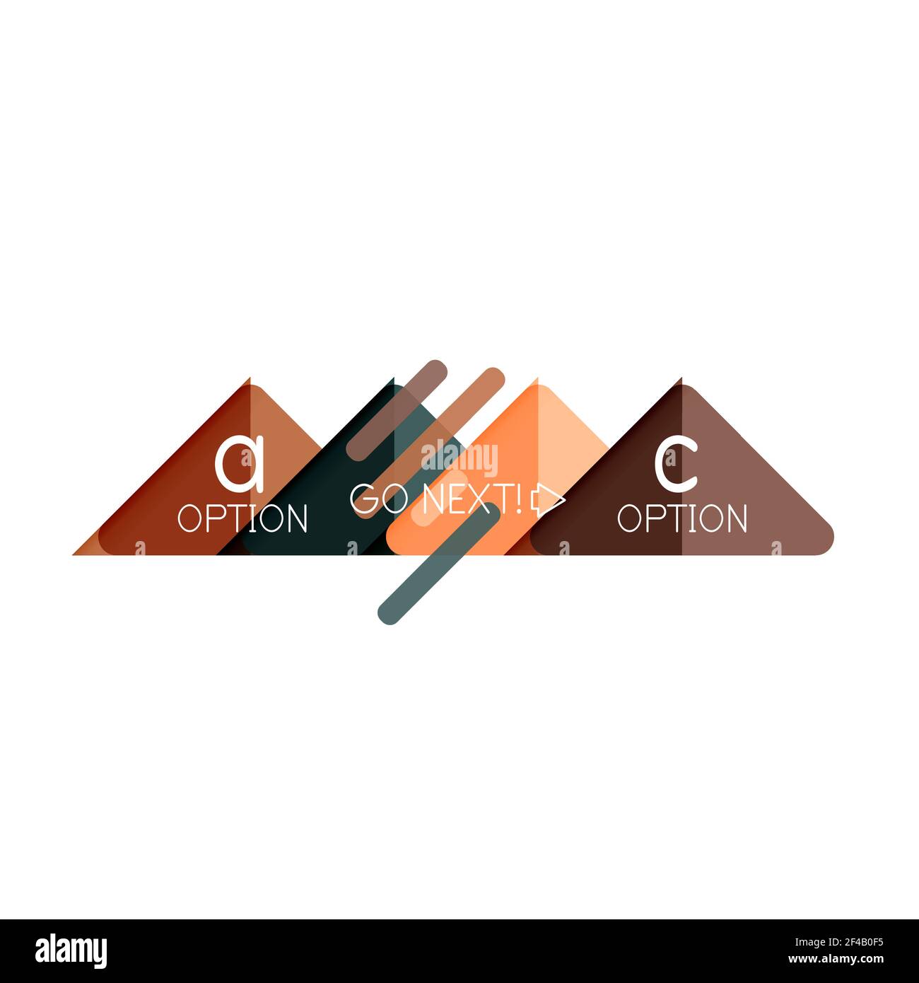 Triangle data visualization design, option infographic layout. Triangle ...