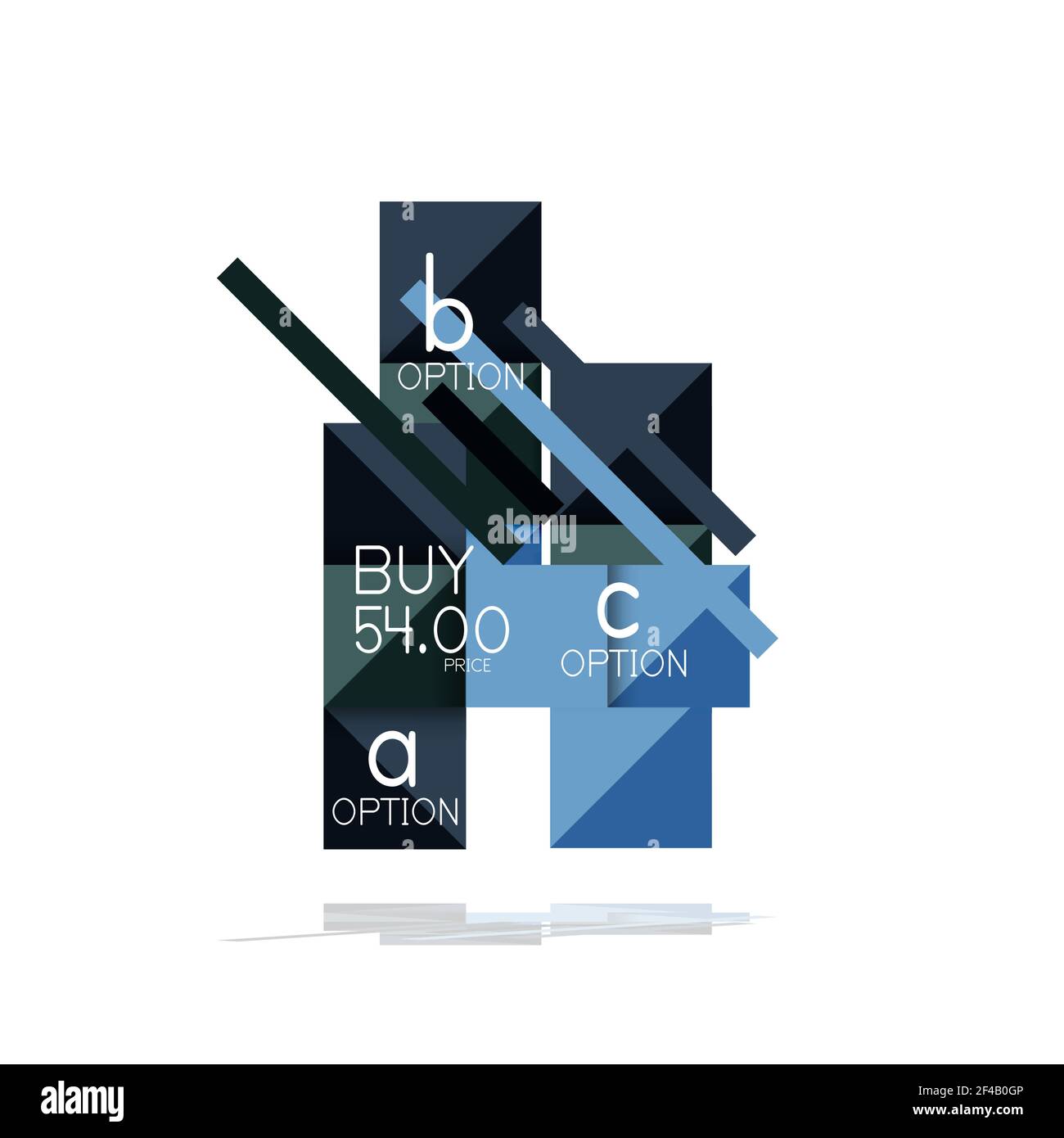 Square option infographic banner. Data and information visualization ...