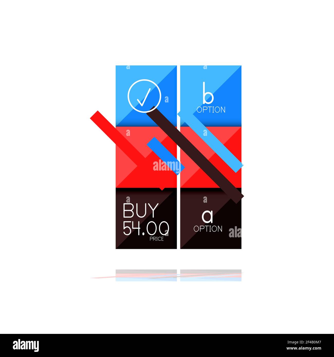 Square option infographic banner. Data and information visualization ...