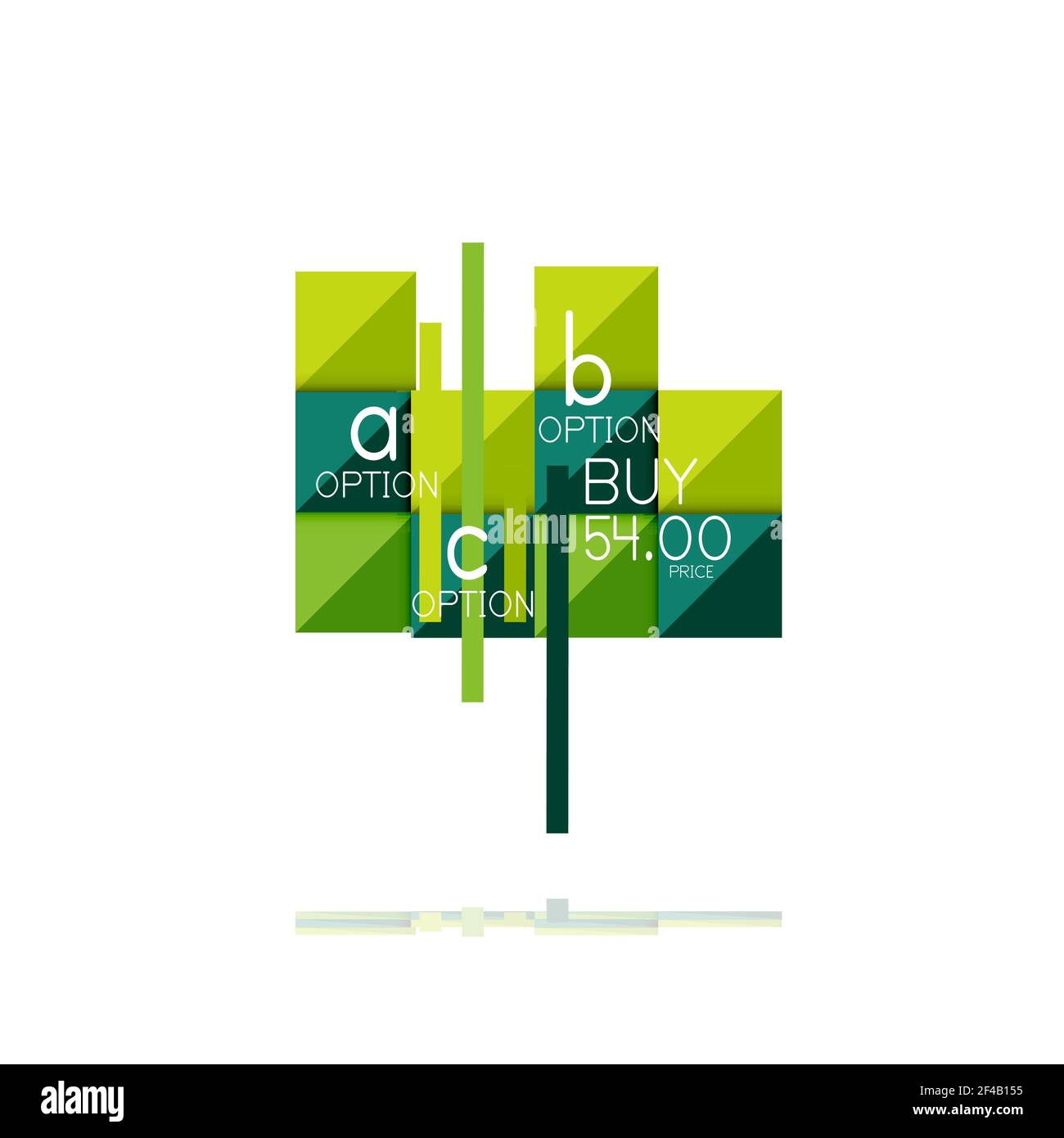 Square option infographic banner. Data and information visualization ...