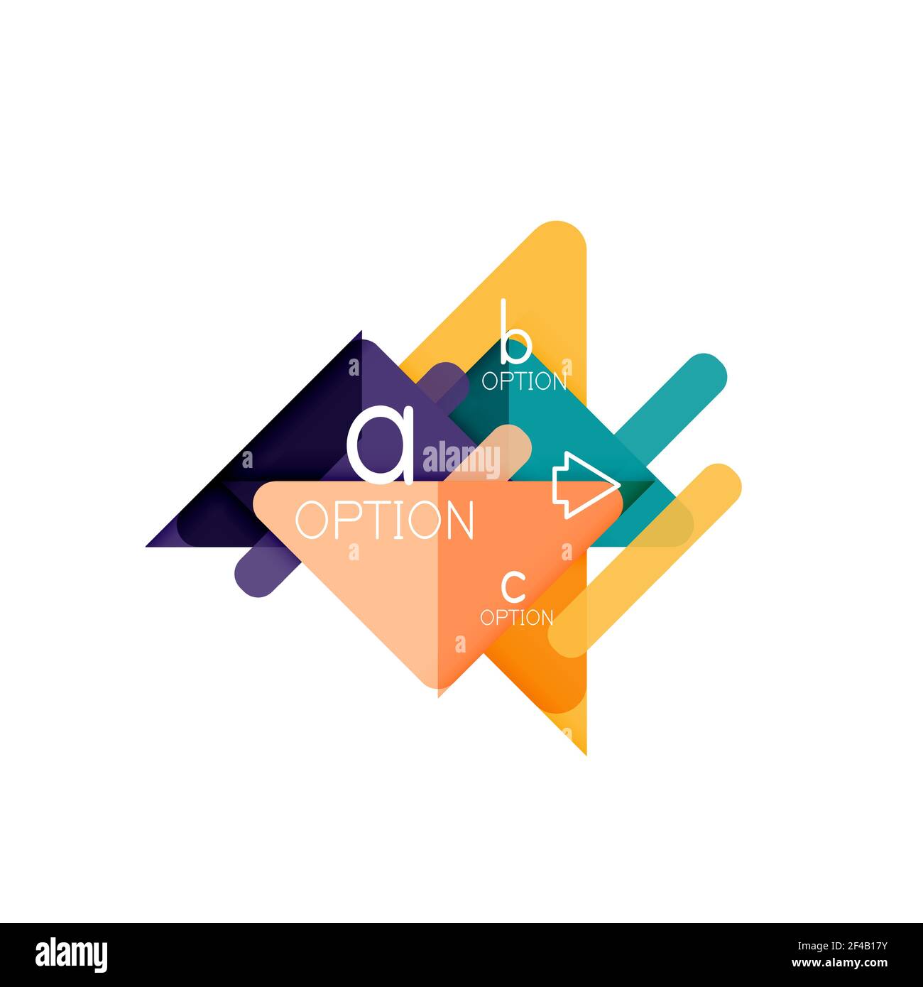 Triangle data visualization design, option infographic layout. Triangle ...