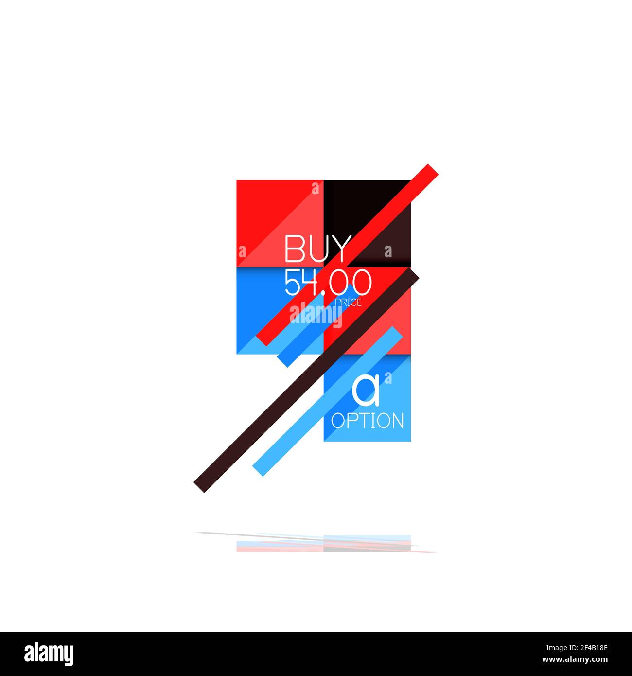 Square option infographic banner. Data and information visualization ...