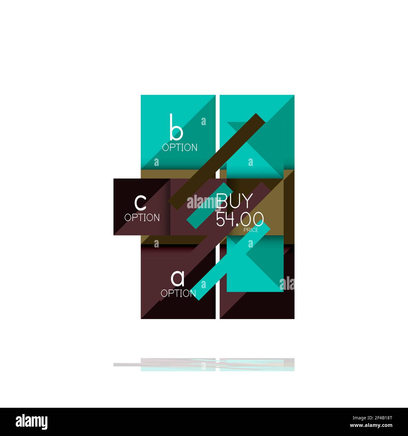 Square option infographic banner. Data and information visualization ...