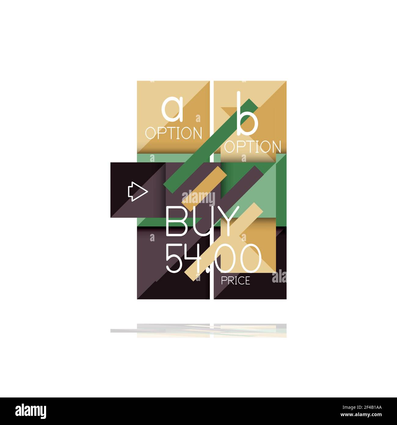 Square option infographic banner. Data and information visualization ...
