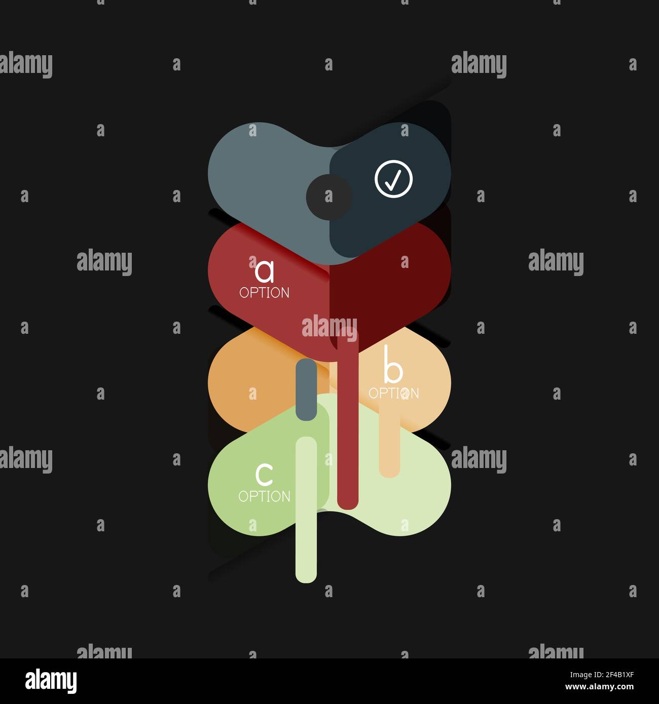 Flat design geometric infographics, arrow shape vector sticker or label ...