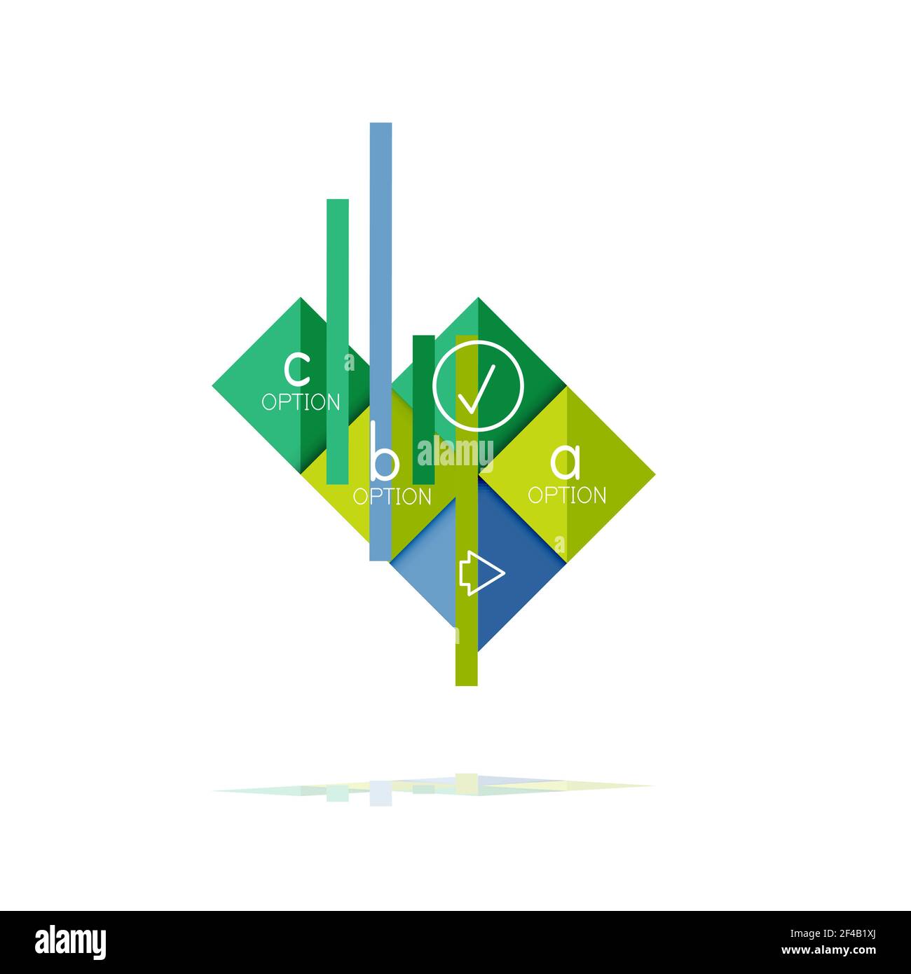 Square option infographic banner. Data and information visualization ...