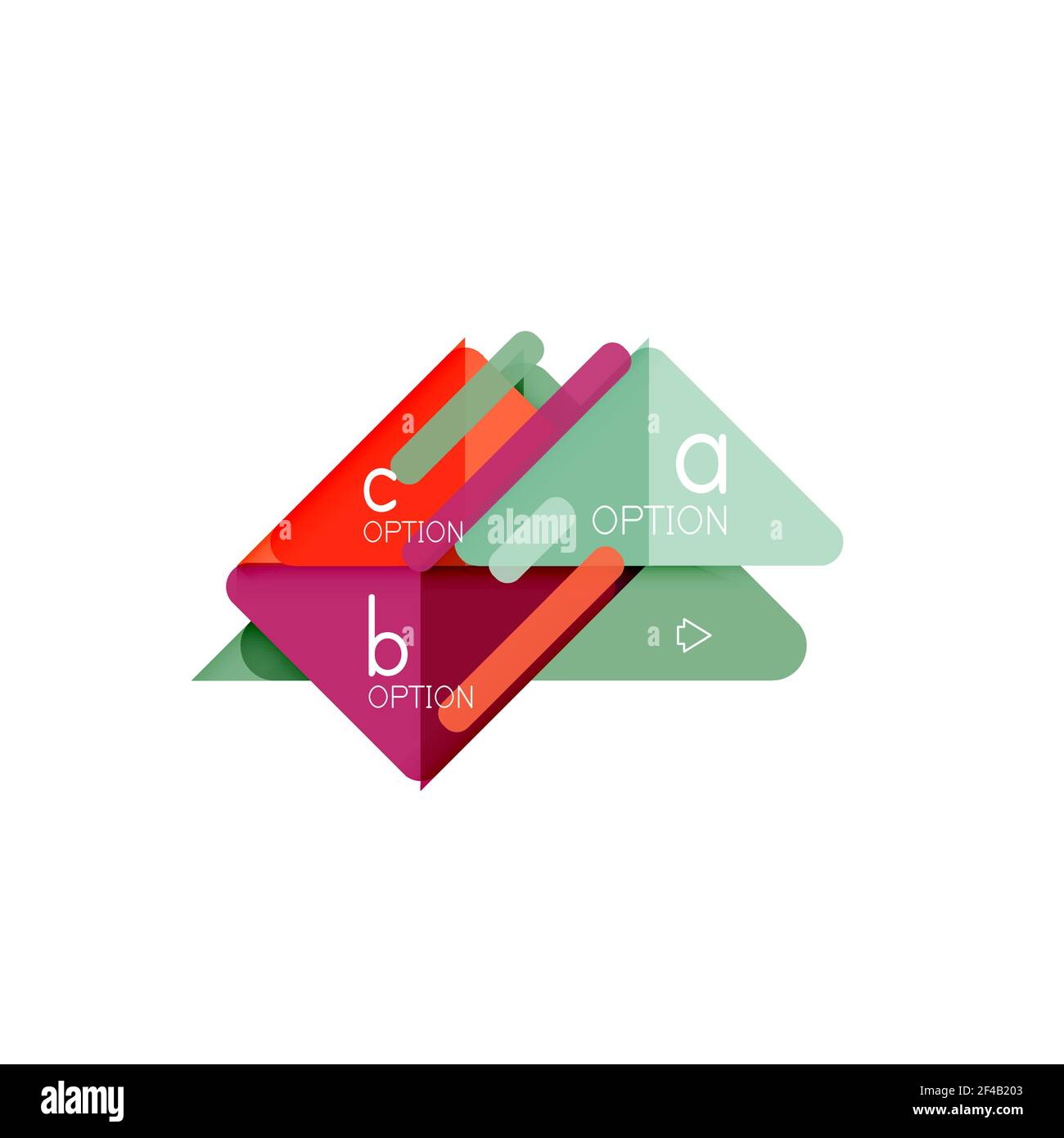 Triangle data visualization design, option infographic layout. Triangle ...