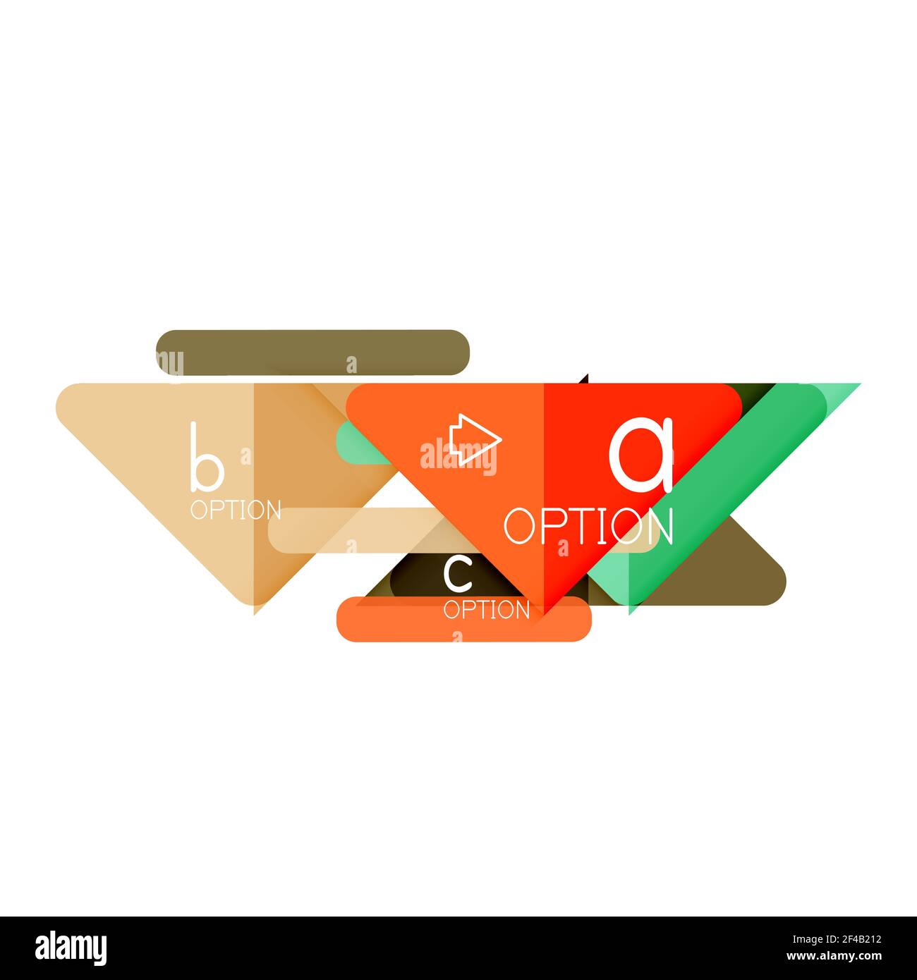 Triangle data visualization design, option infographic layout. Triangle ...