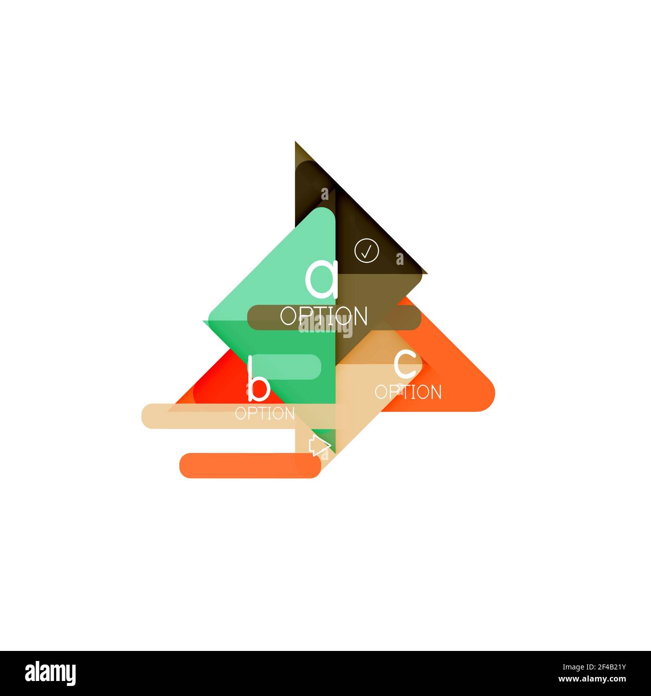 Triangle data visualization design, option infographic layout. Triangle ...