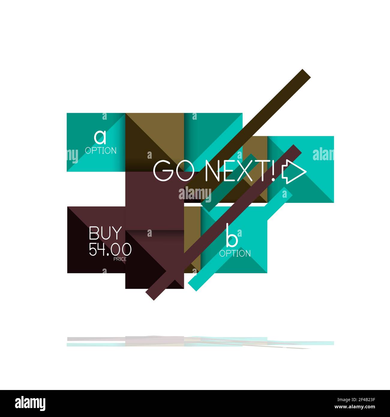 Square option infographic banner. Data and information visualization ...