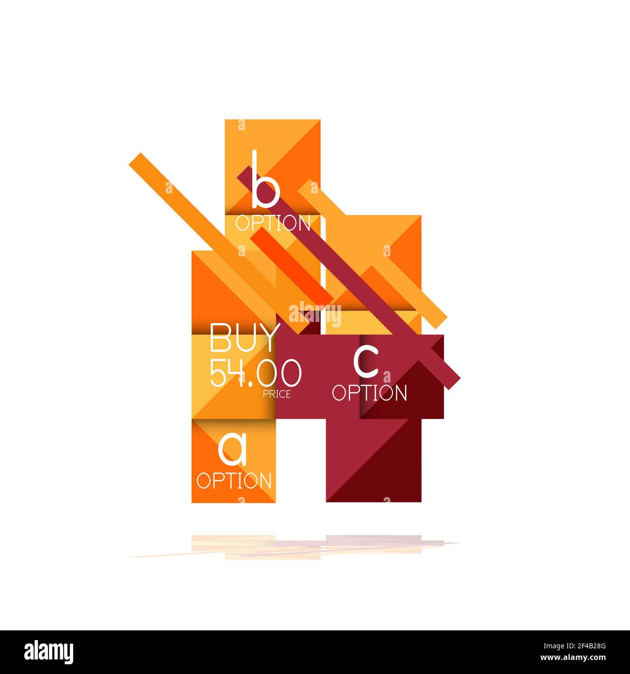 Square option infographic banner. Data and information visualization ...