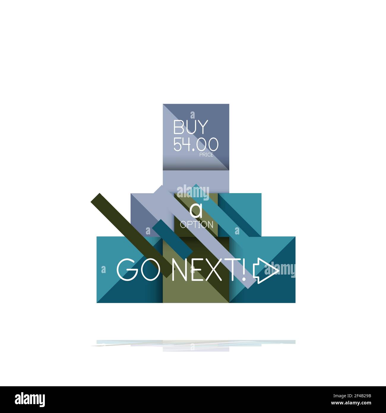 Square option infographic banner. Data and information visualization ...