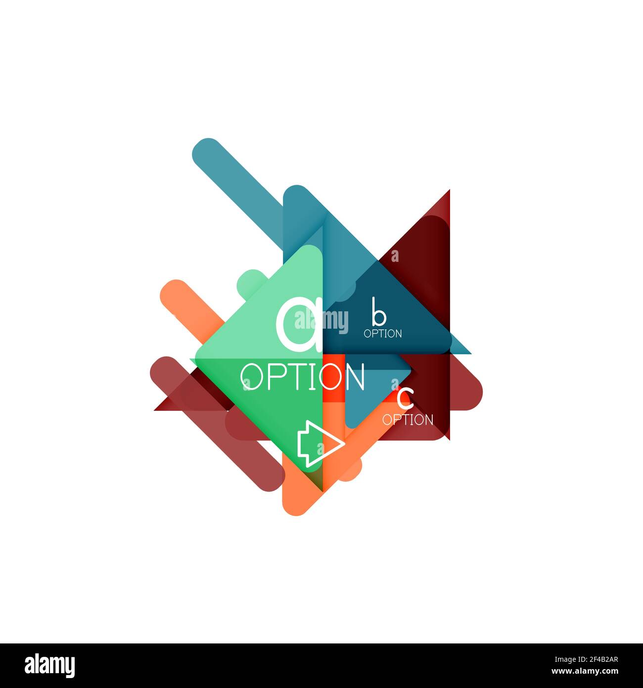 Triangle data visualization design, option infographic layout. Triangle ...