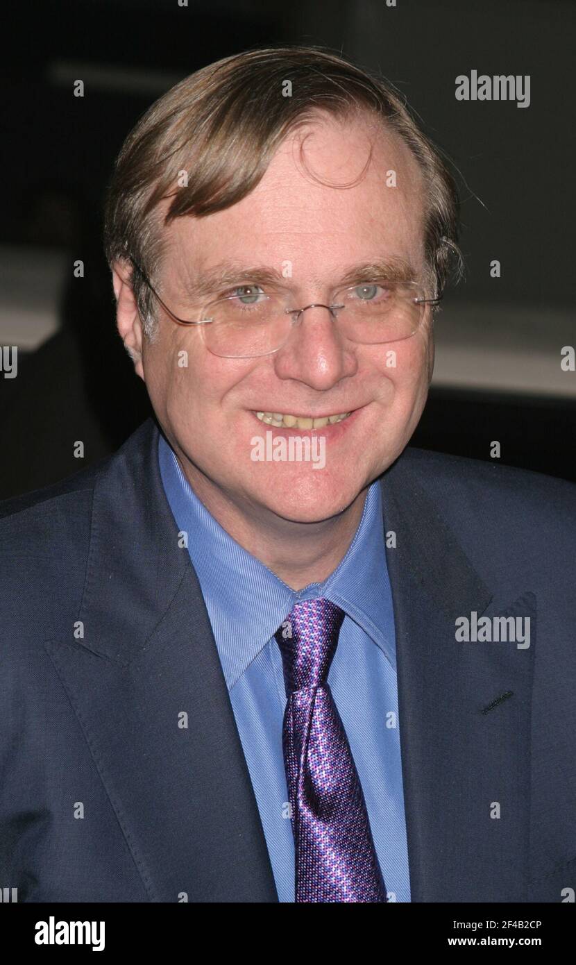 Paul Allen arriving at the opening night performance of "Bombay Dreams ...