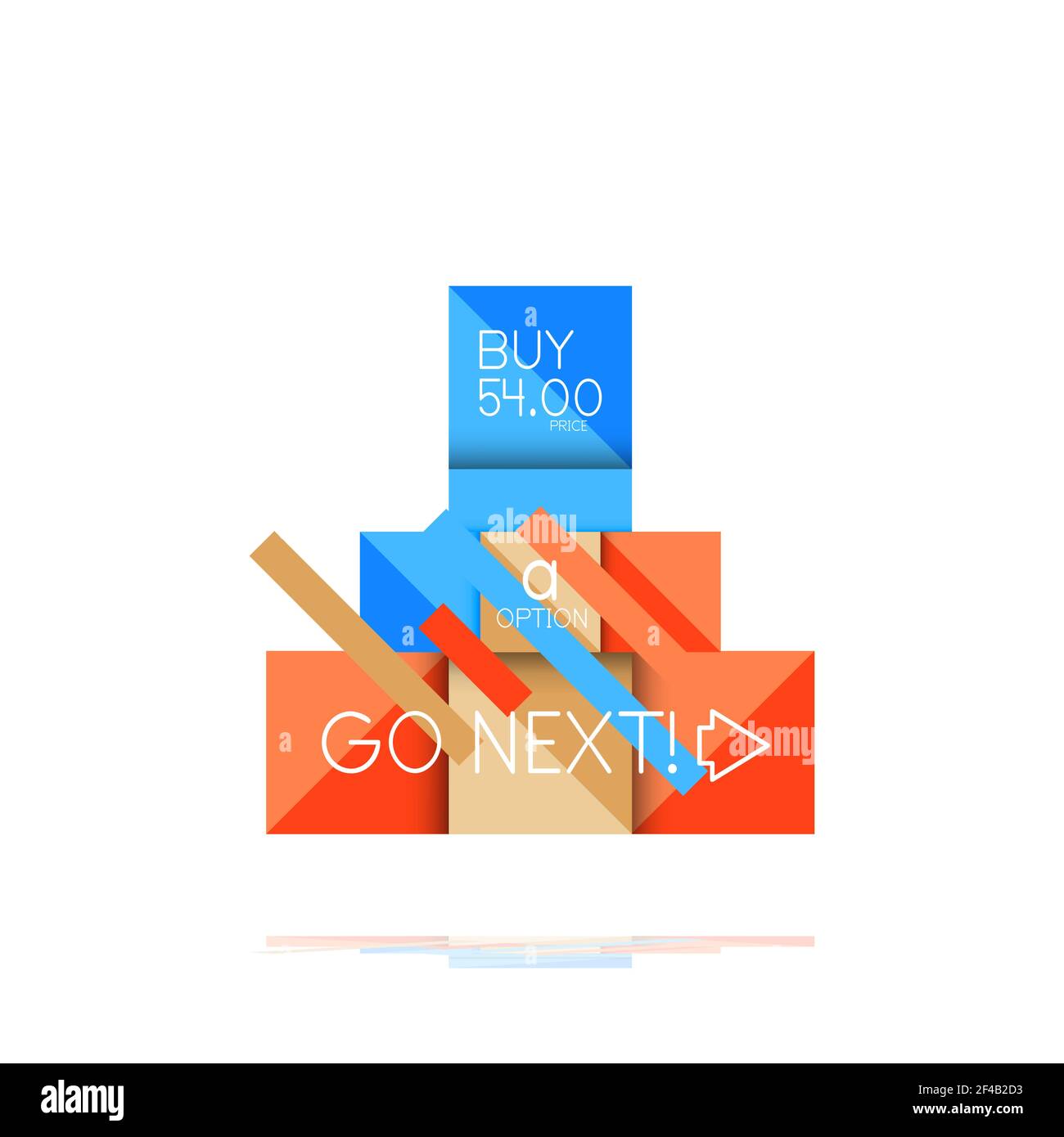 Square option infographic banner. Data and information visualization ...