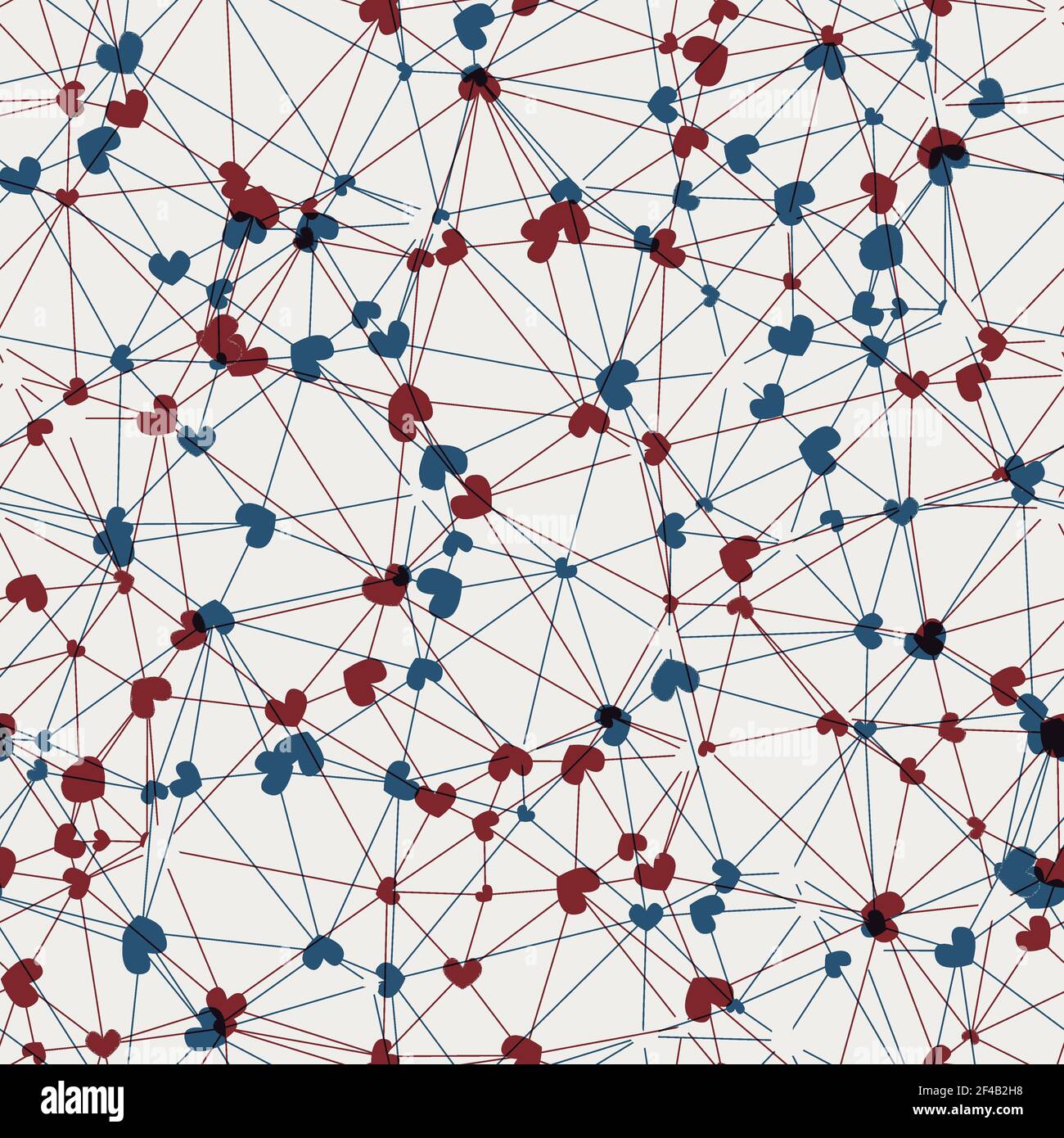 Seamless geo pattern in red blue black white Stock Photo - Alamy