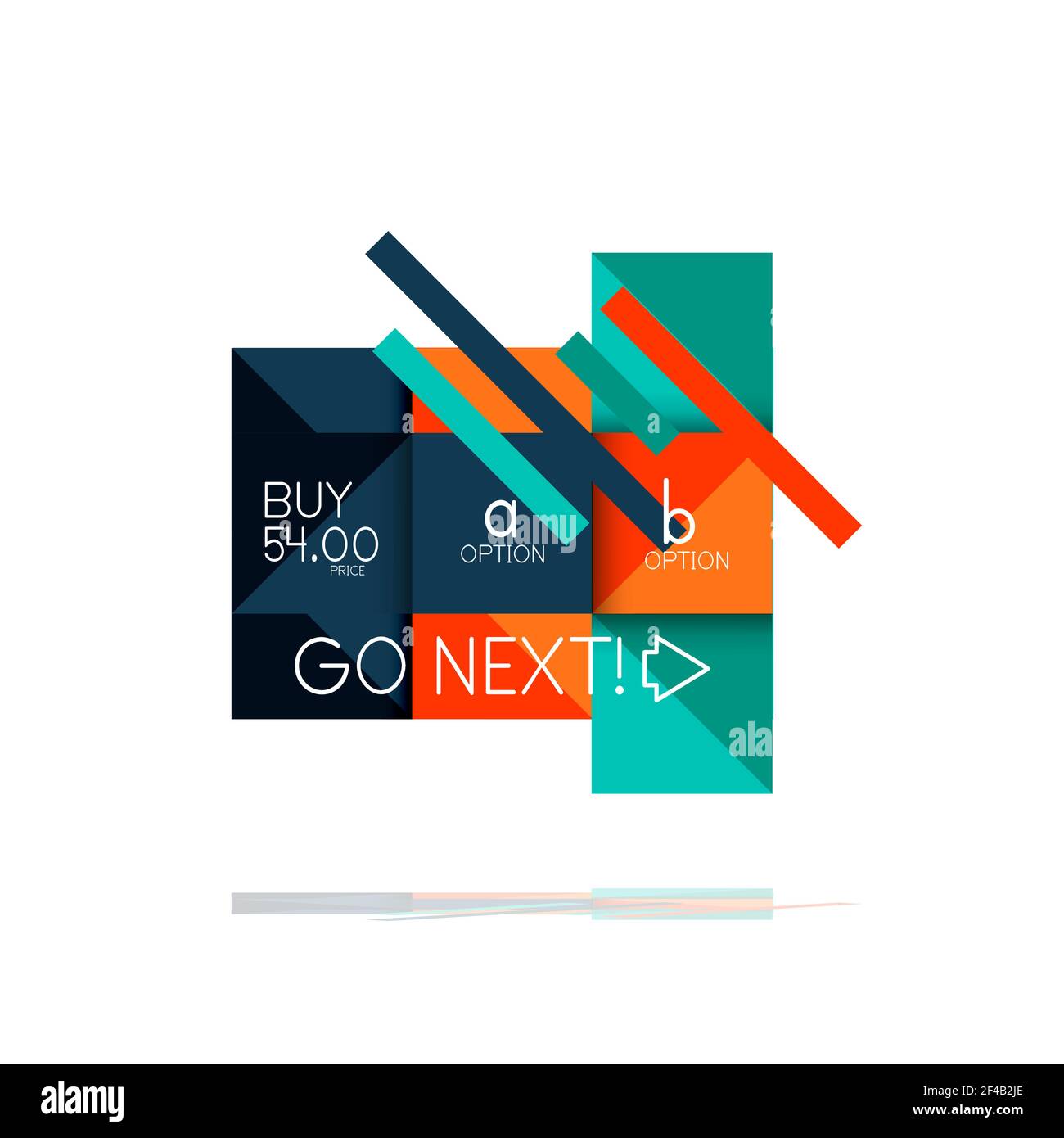 Square option infographic banner. Data and information visualization ...