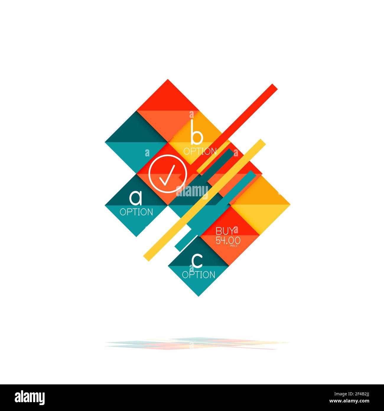Square option infographic banner. Data and information visualization ...