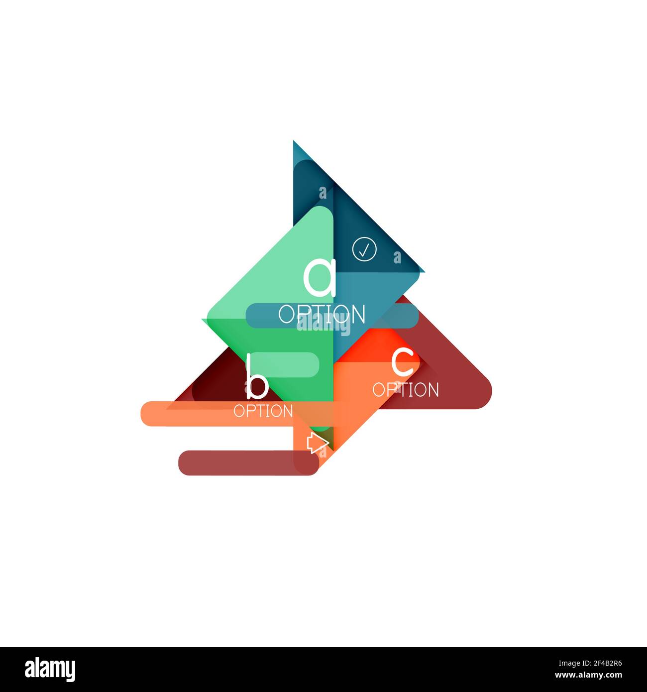 Triangle data visualization design, option infographic layout. Triangle ...