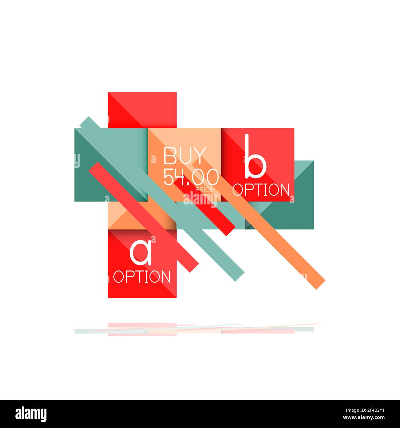 Square option infographic banner. Data and information visualization ...