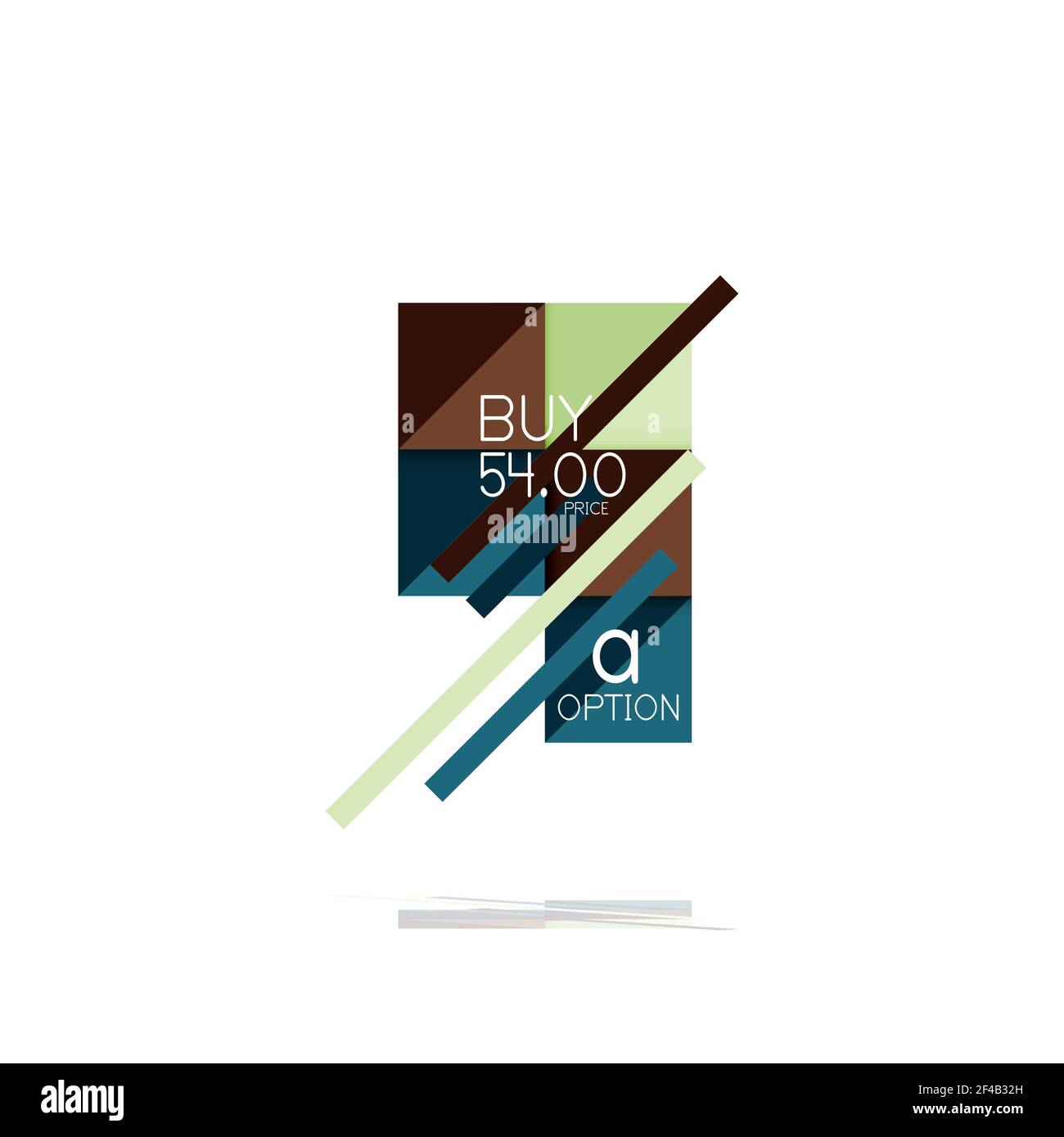 Square option infographic banner. Data and information visualization ...