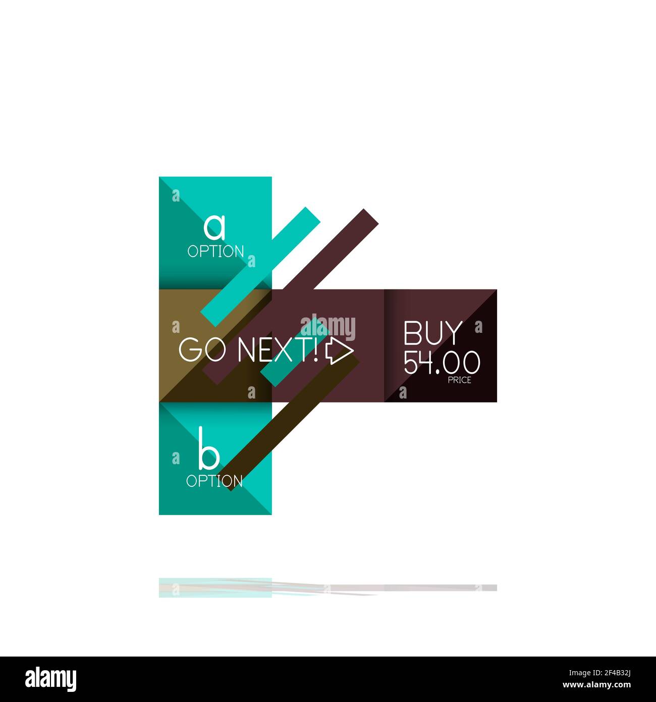 Square option infographic banner. Data and information visualization ...
