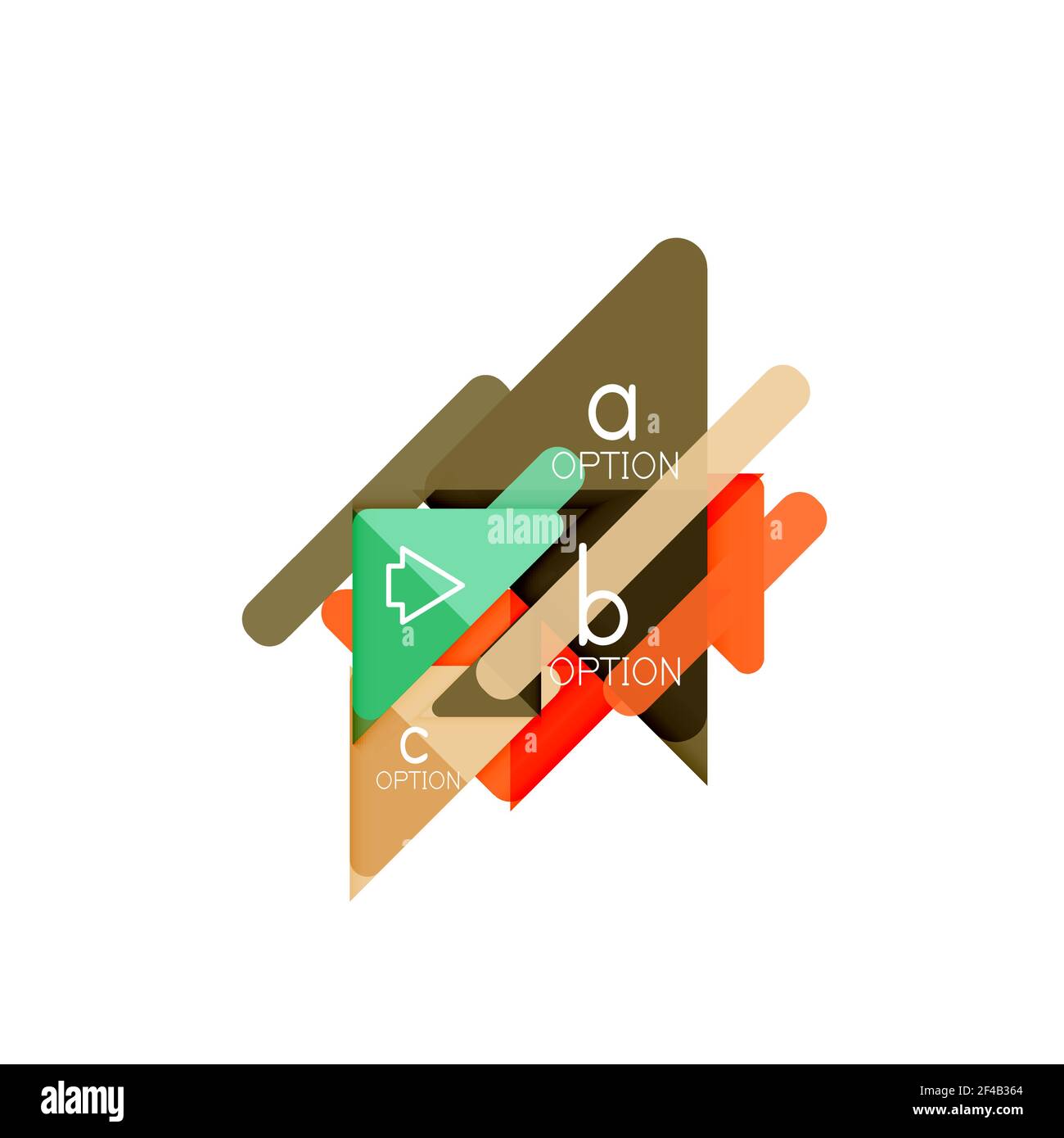 Triangle data visualization design, option infographic layout. Triangle ...