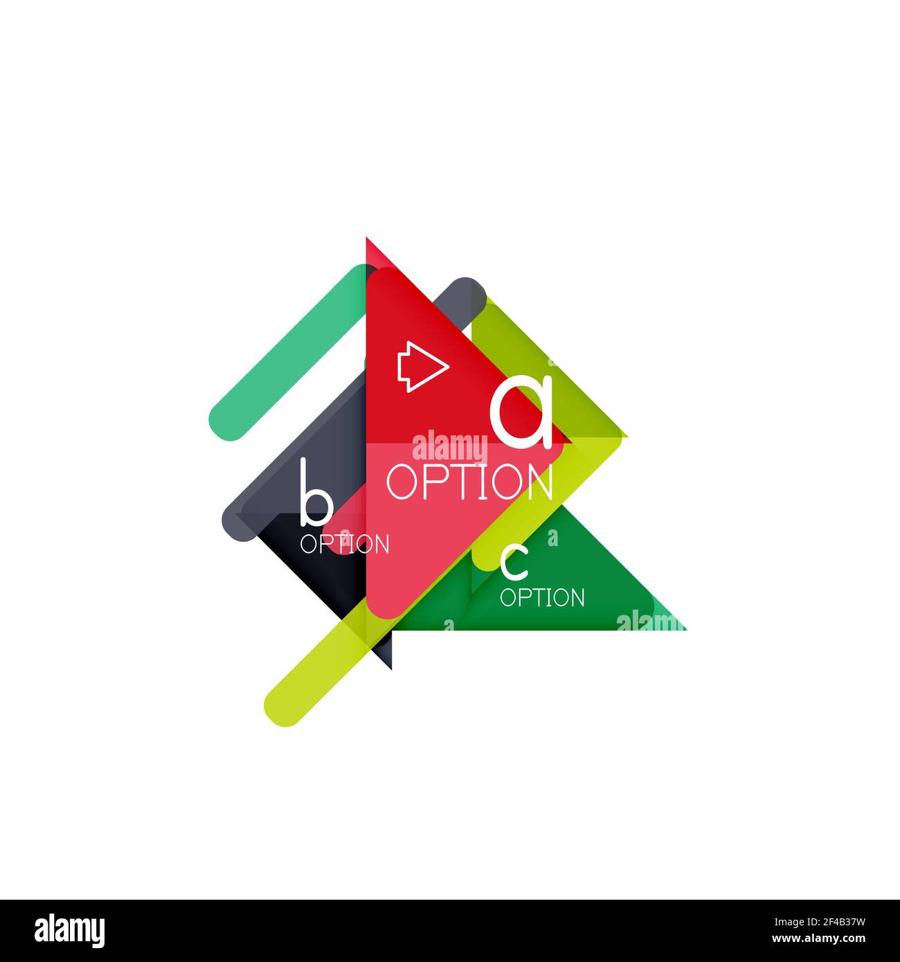 Triangle data visualization design, option infographic layout. Triangle ...