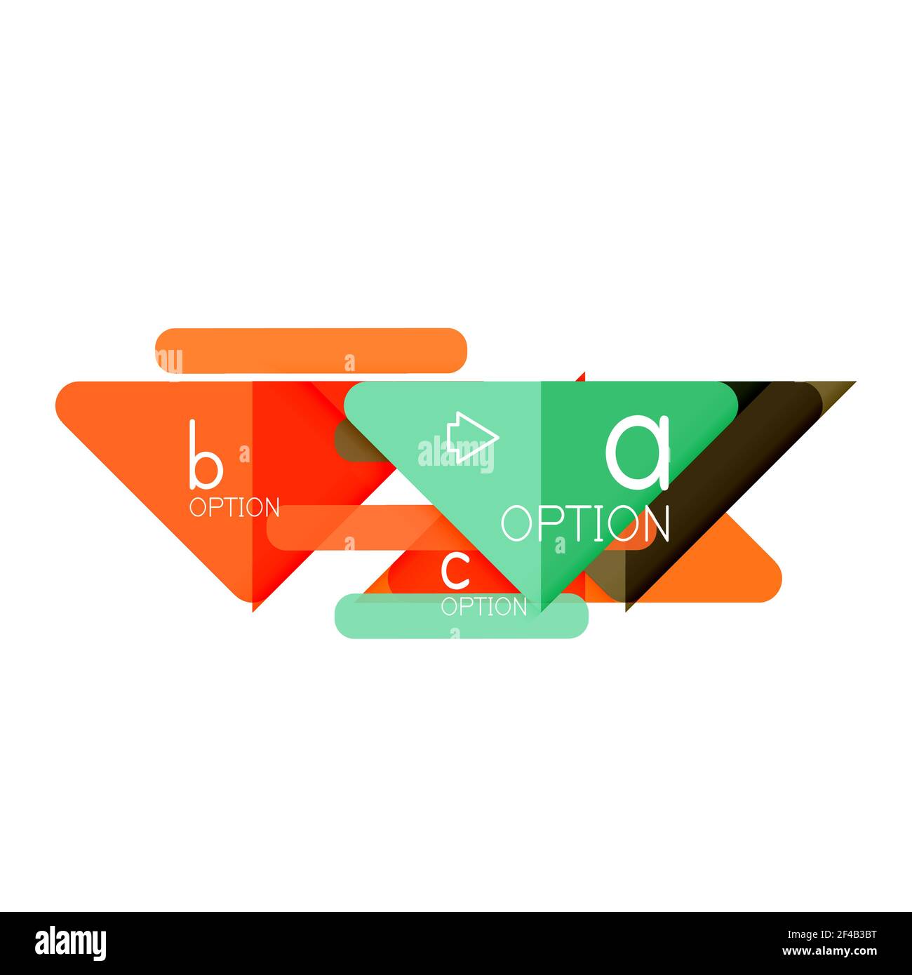 Triangle data visualization design, option infographic layout. Triangle ...