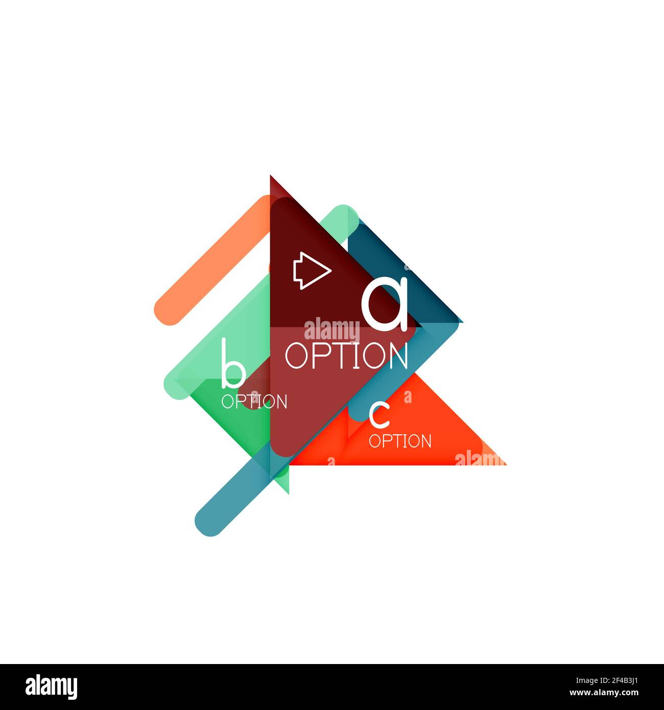 Triangle data visualization design, option infographic layout. Triangle ...