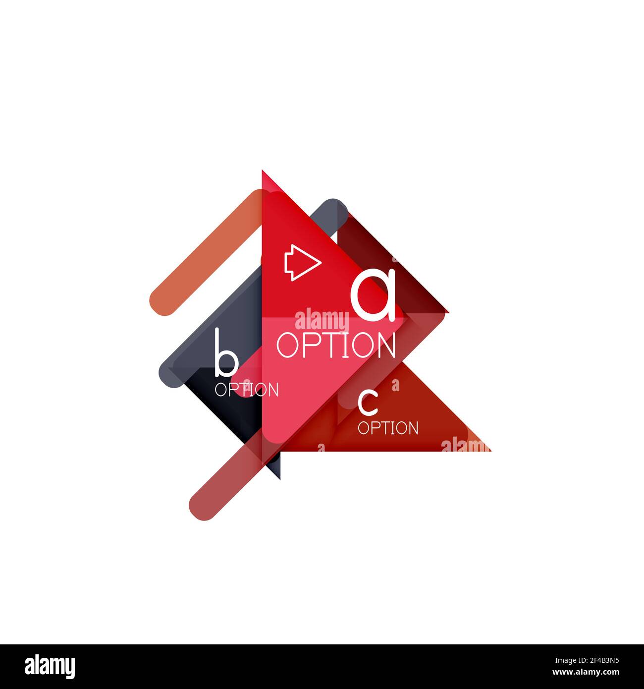 Triangle data visualization design, option infographic layout. Triangle ...