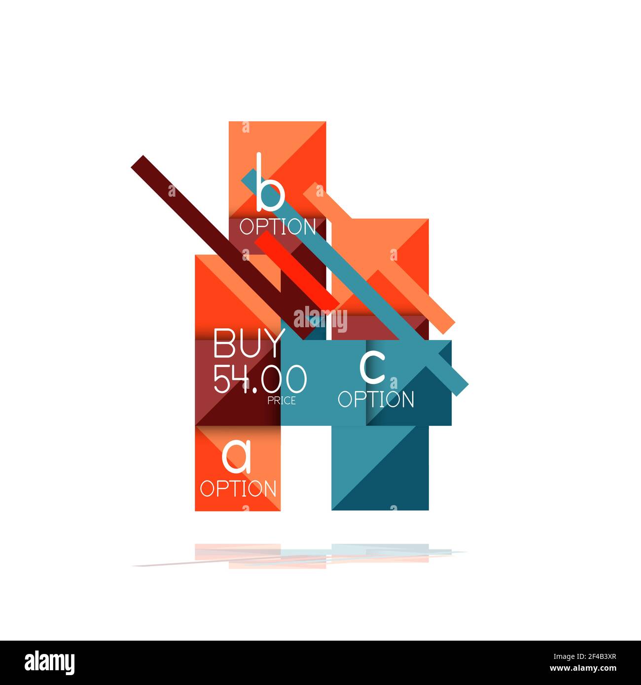 Square option infographic banner. Data and information visualization ...