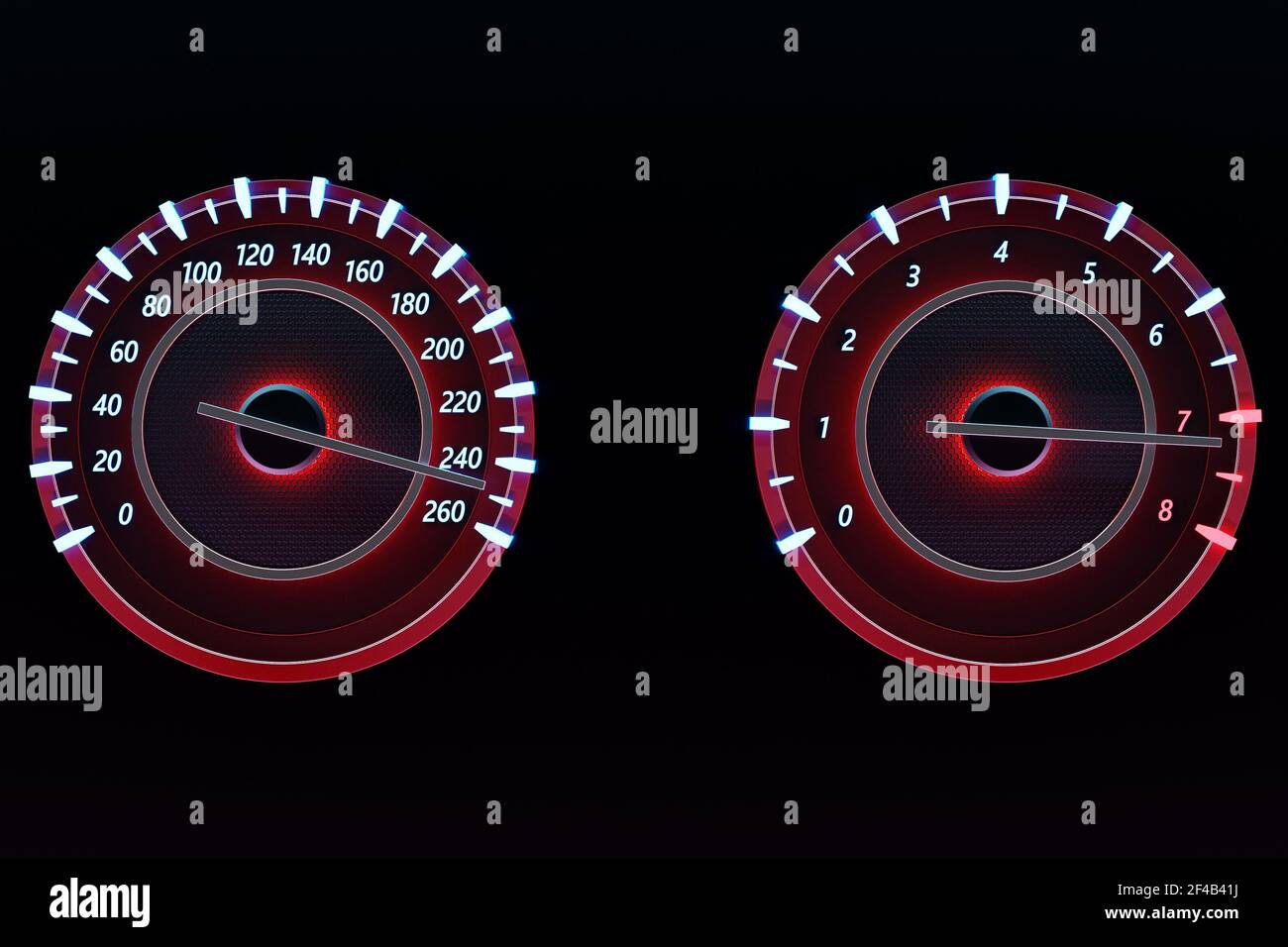 3D illustration of the sign and symbol on car dashboard. Car ...