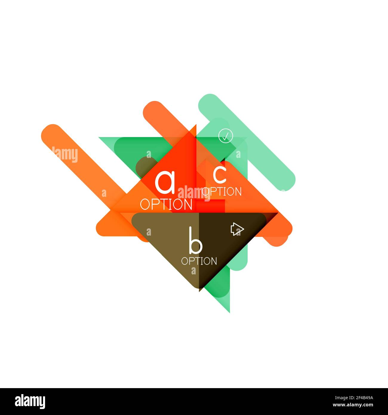 Triangle data visualization design, option infographic layout. Triangle ...