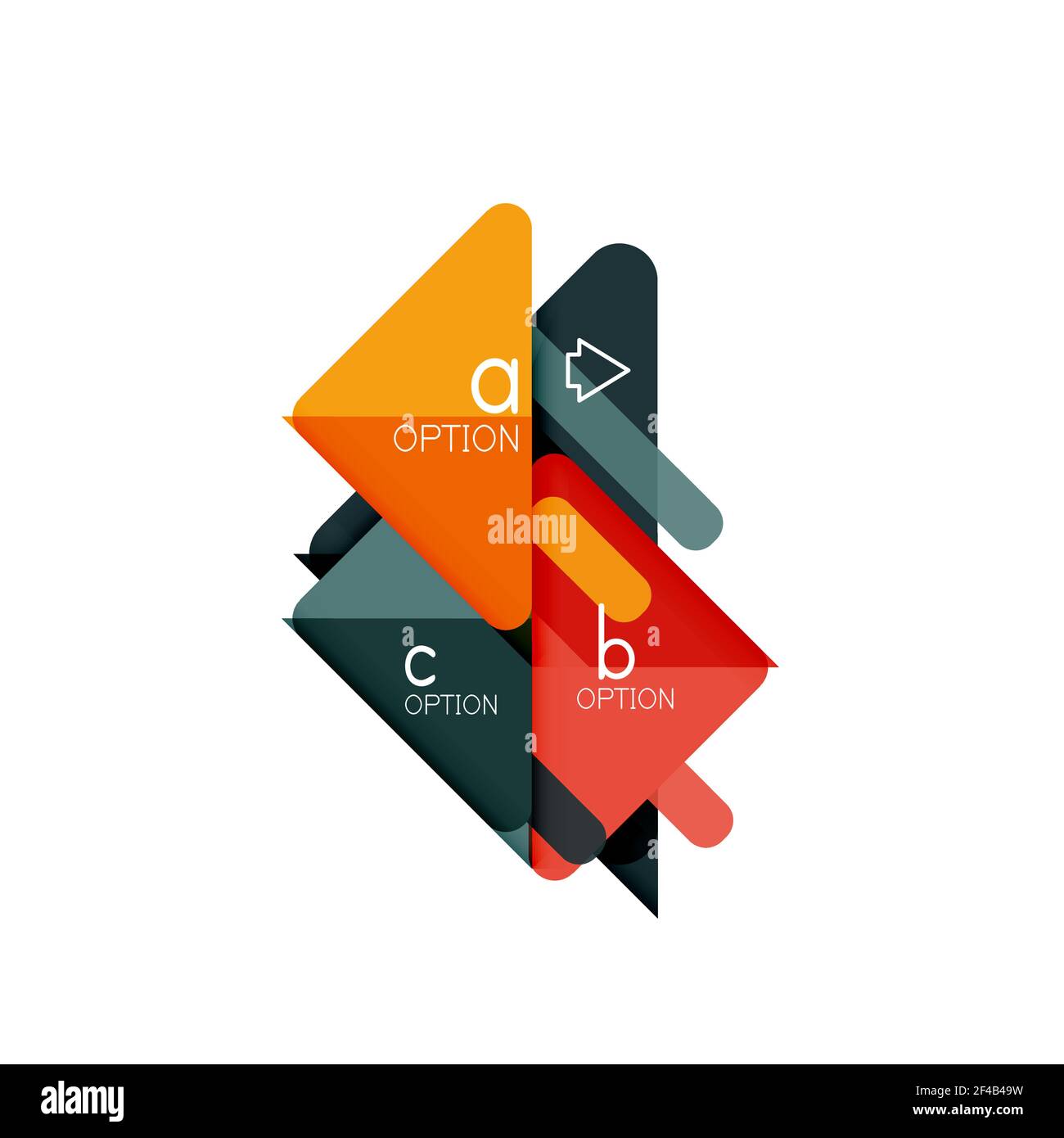 Triangle data visualization design, option infographic layout. Triangle ...