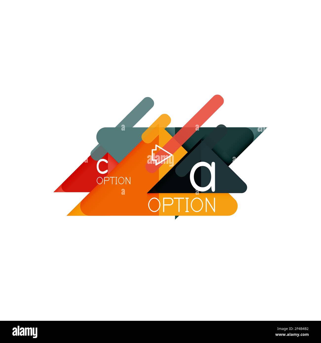 Triangle data visualization design, option infographic layout. Triangle ...