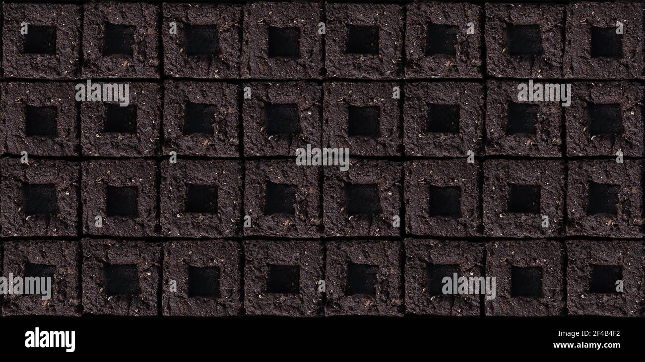 Repeating seed starter soil block texture. Seamless tilling pattern of ...