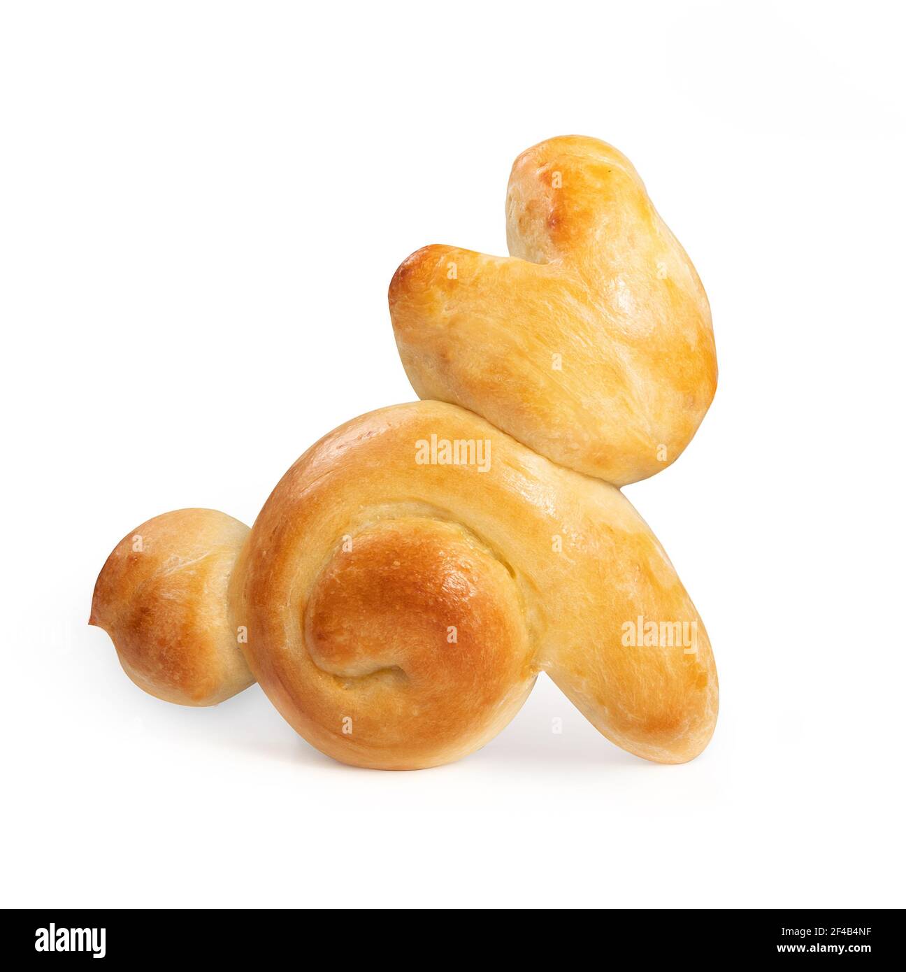 Easter bread bunny. Cute rabbit shaped yeast bread bun. Fun home made ...